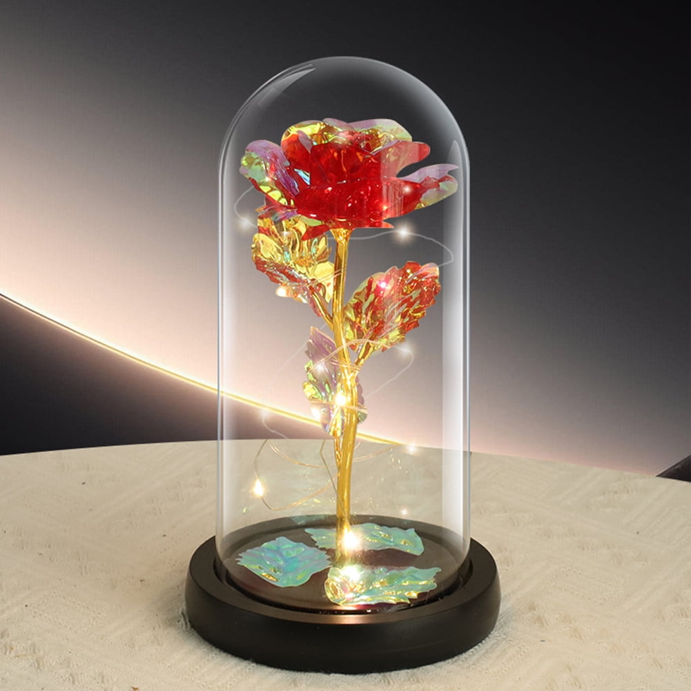 Glass Rose Flower - Christmas Birthday Gifts for Women Mom Wife ...