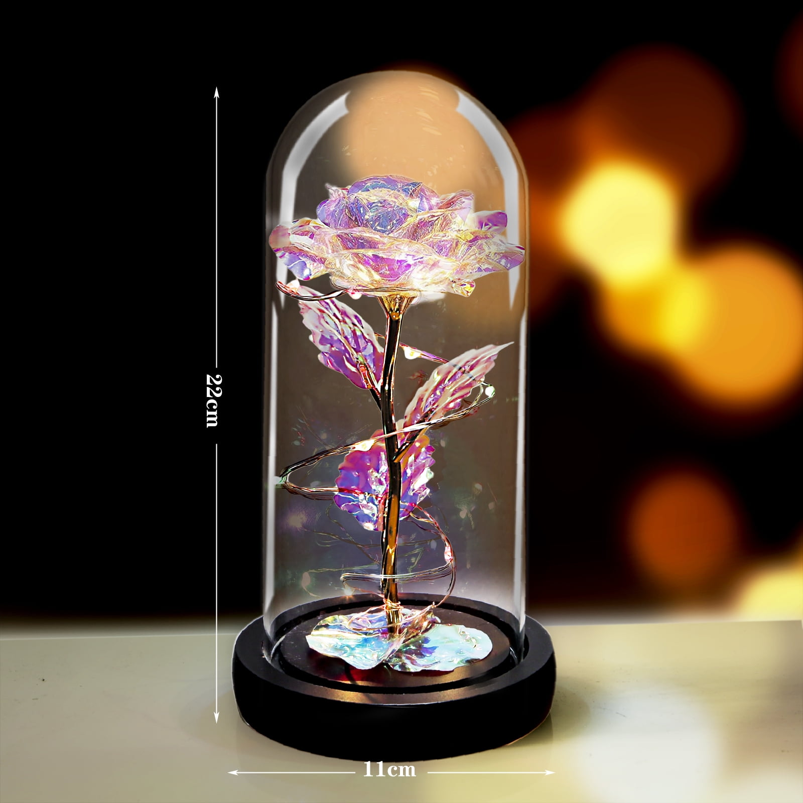 Glass Rose Galaxy Rose Flower Gift Forever Rose Glass Flower Infinity ...