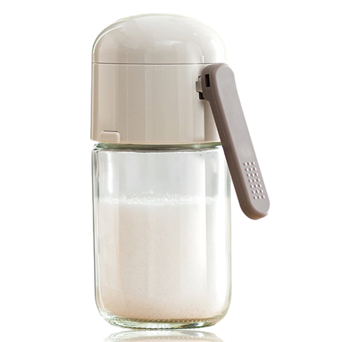 Glass Salt Shaker Dispenser, Precise Quantitative Seasoning Bottle ...