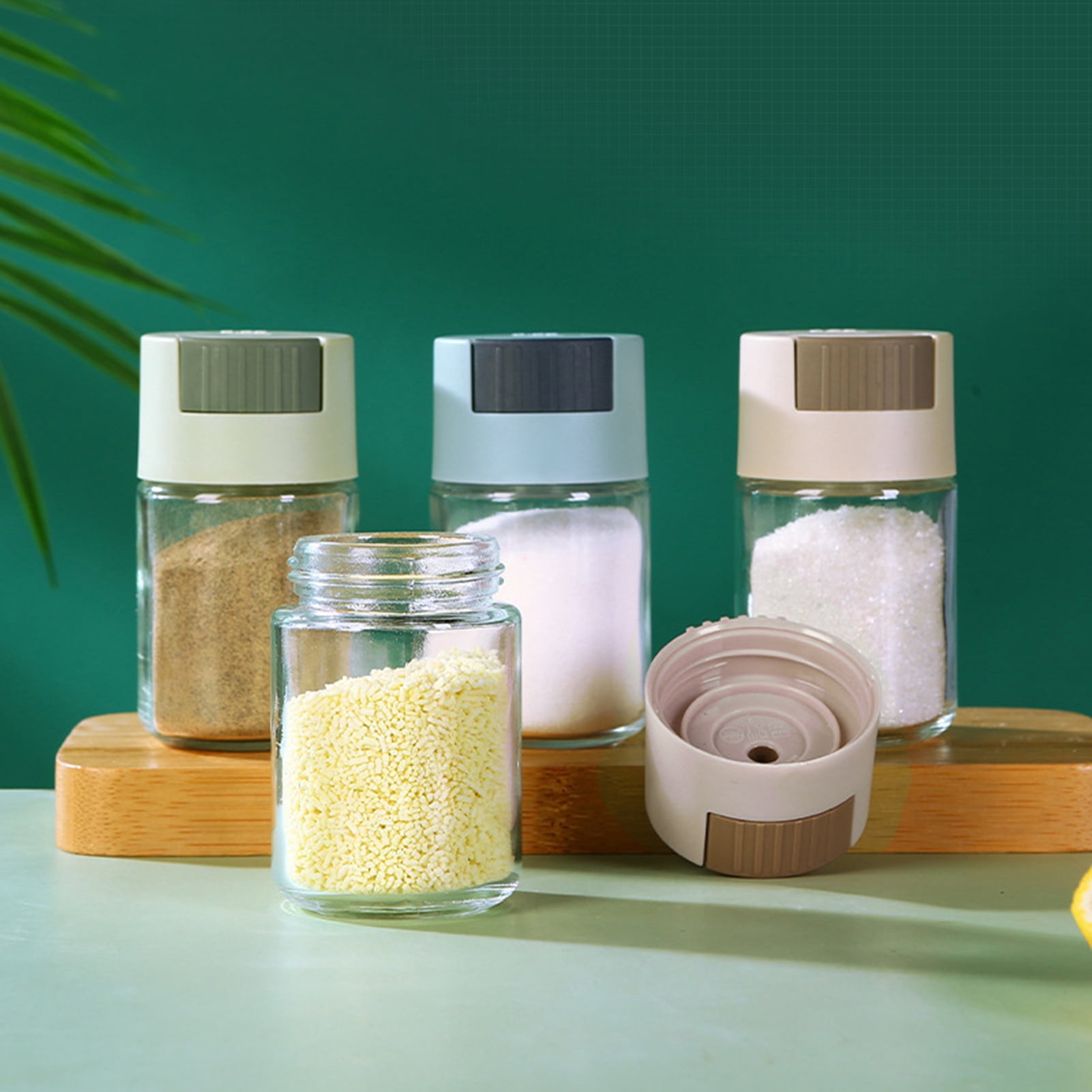 Glass Salt Shaker with Moisture Resistant Seal Easy Refill Transparent ...