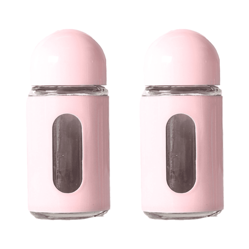 Glass Salt and Pepper Shakers with Adjustable Pour Holes - Stainless ...