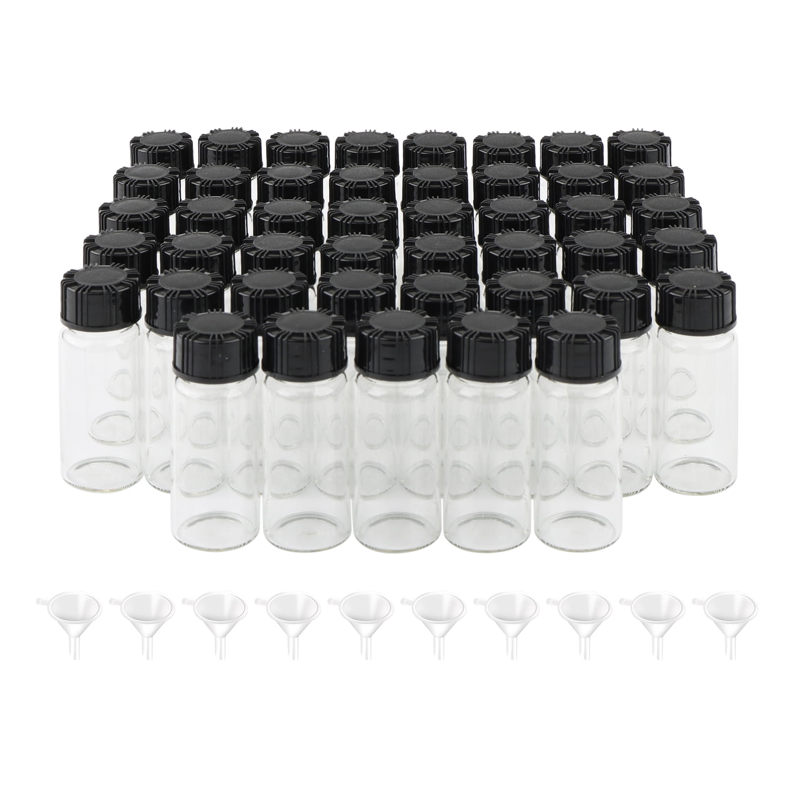 Glass Sample Vials 10ml/ 0.3oz 45Pcs Transparent Liquid Sampling Sample ...