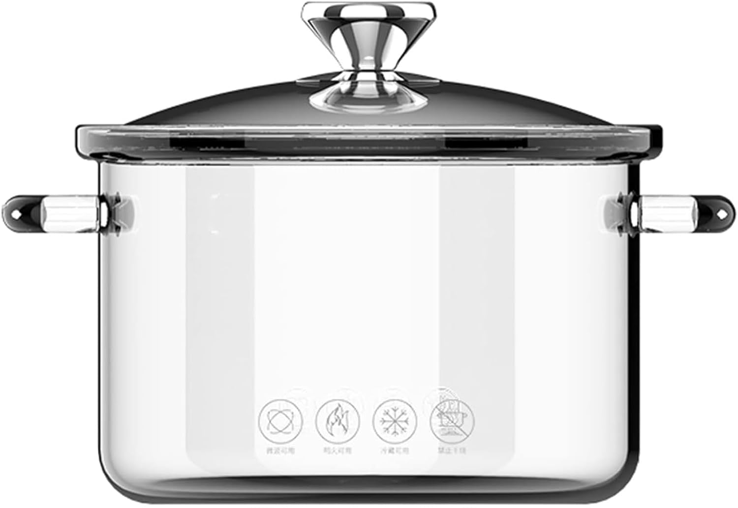 Glass Saucepan for Cooking High Borosilicate Stovetop Cooking Pot with ...