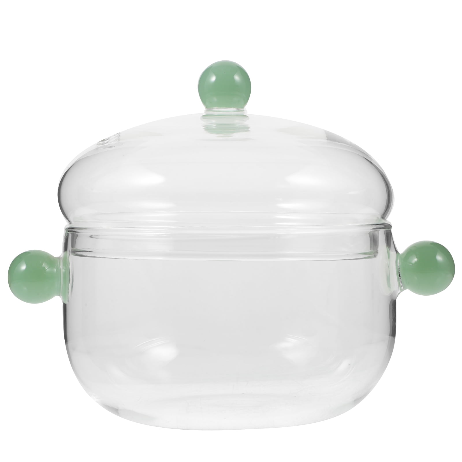 RENACLIPY Large Capacity Glass Saucepan for Home Cooking, Round Shape ...