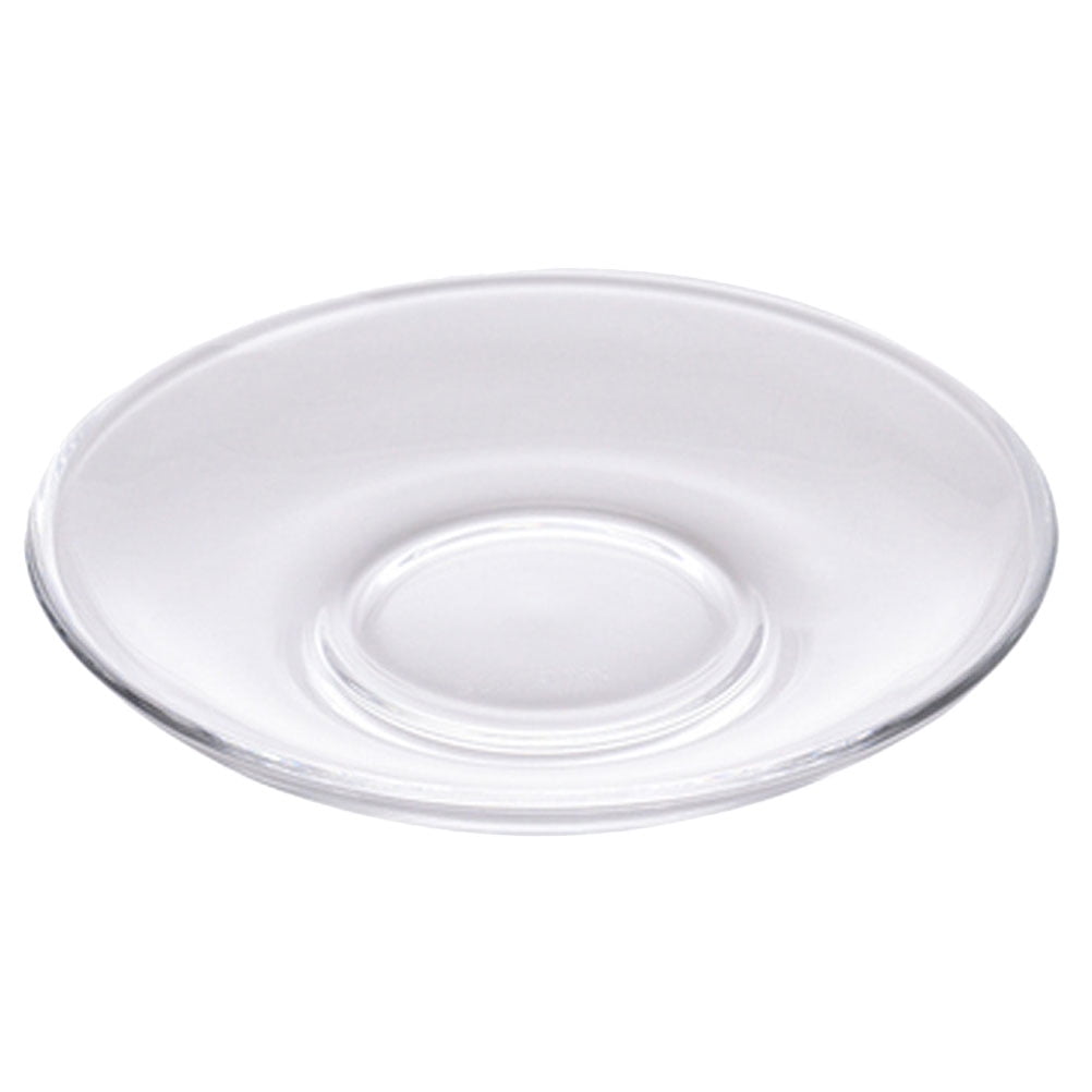 Glass Saucer Round Transparent Coffee Snack Small Dish Tea Tray Cup Mat ...
