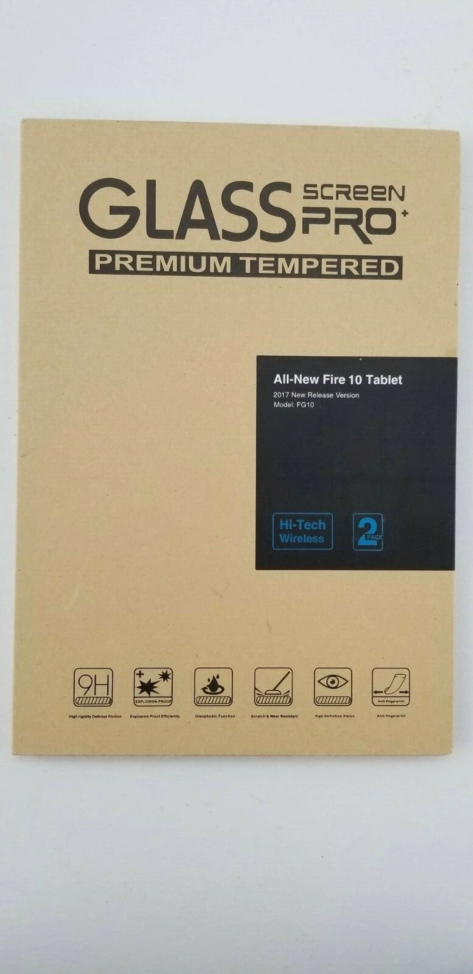 Glass Screen Pro Premium Tempered All-New Fire 10 Tablet 2017 Model ...