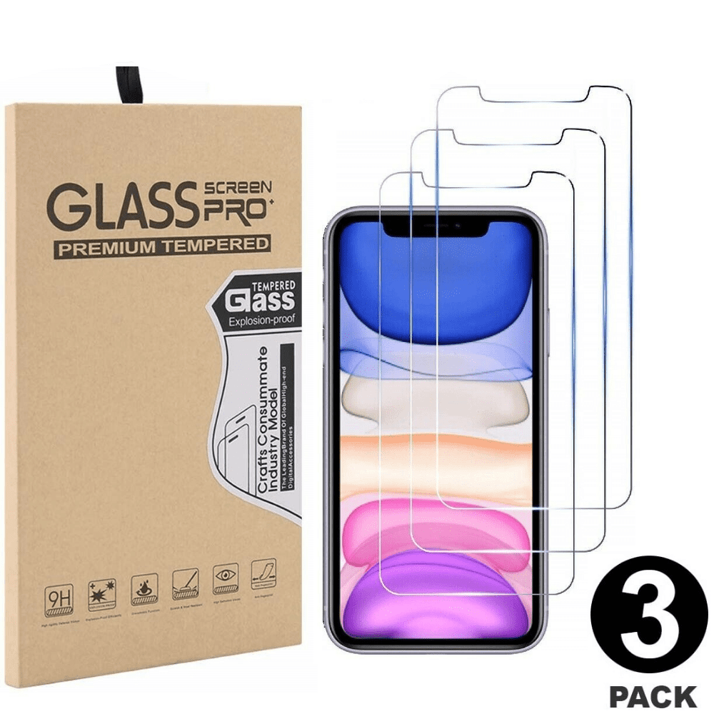 iPhone 13 Tempered Glass Screen Protector, 3 Pack, Case Friendly, 9H ...