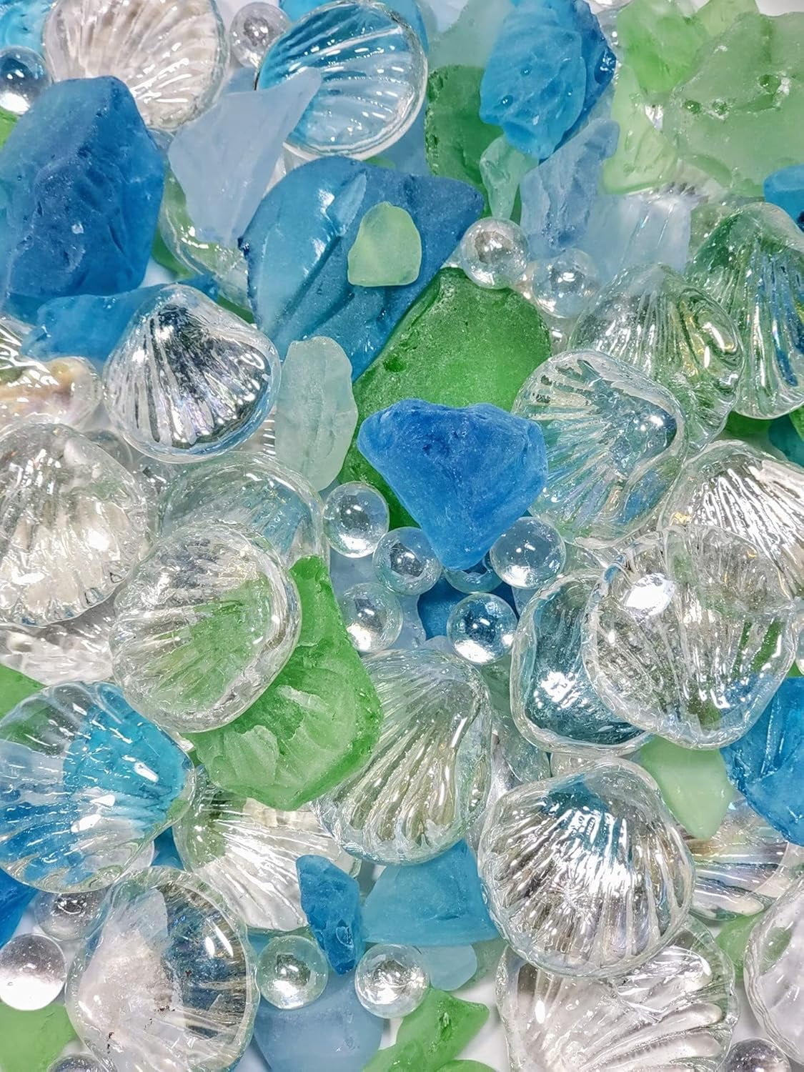 Glass Sea Glass Chunks for Home Art Craft Vase Filler Aquarium Gravel ...