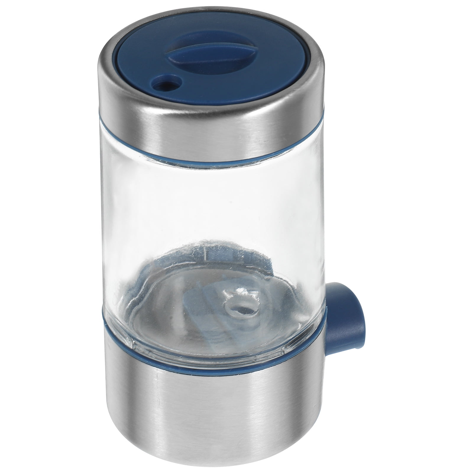 Glass Seasoning Shaker Sugar Dispenser Salt Container Stainless Steel ...