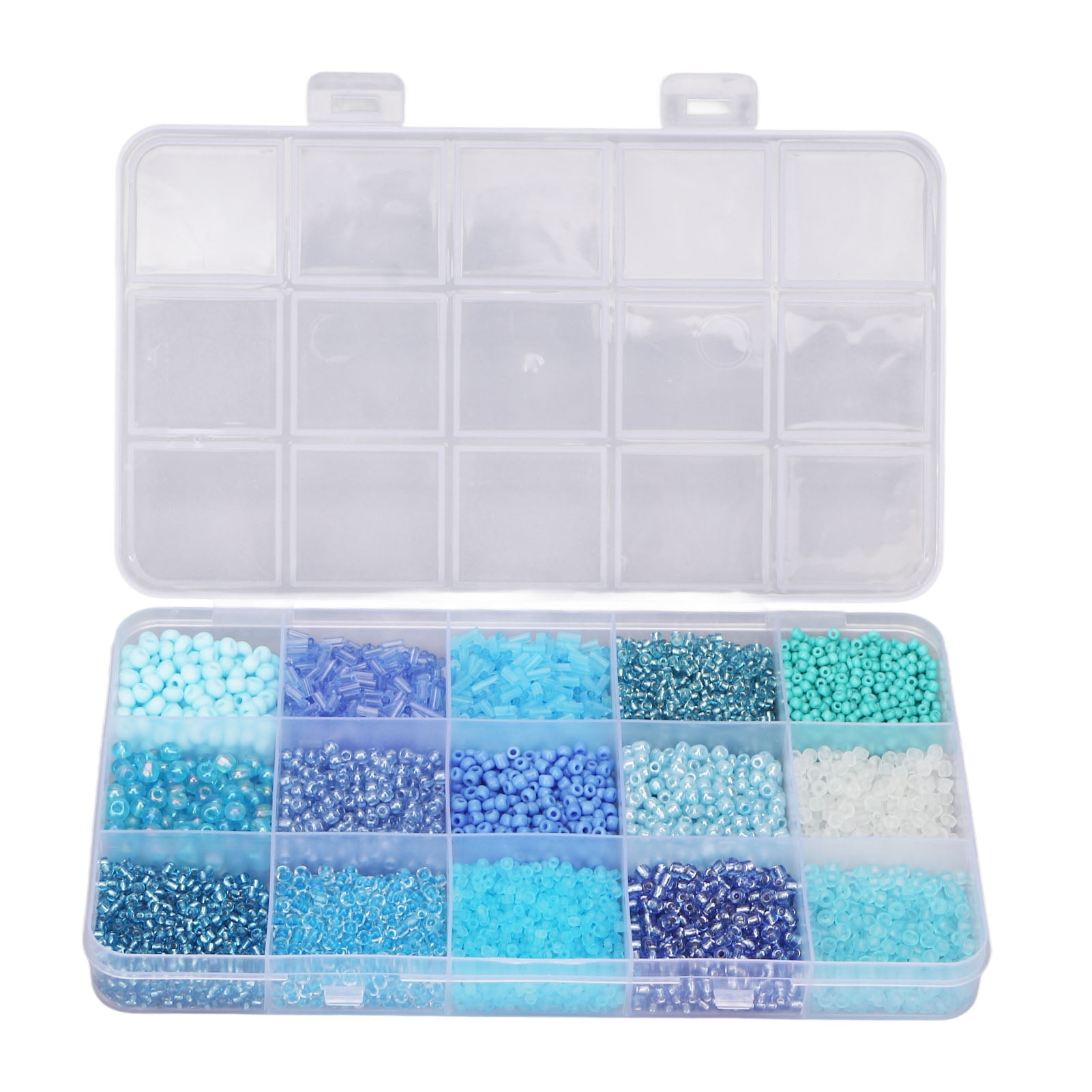 Glass Seed Beads 15 Compartments Sorted Storage Plastic Box Packaging ...