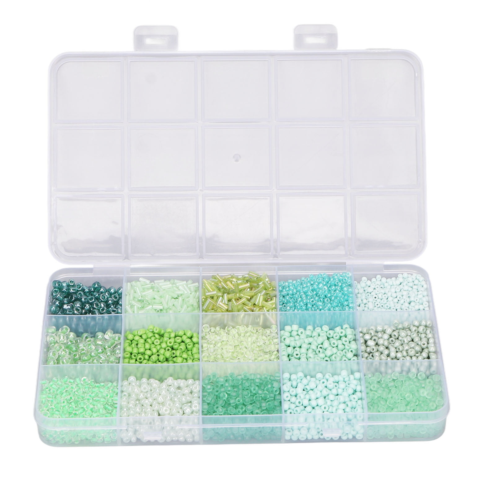 Glass Seed Beads 15 Compartments Sorted Storage Plastic Box Packaging ...