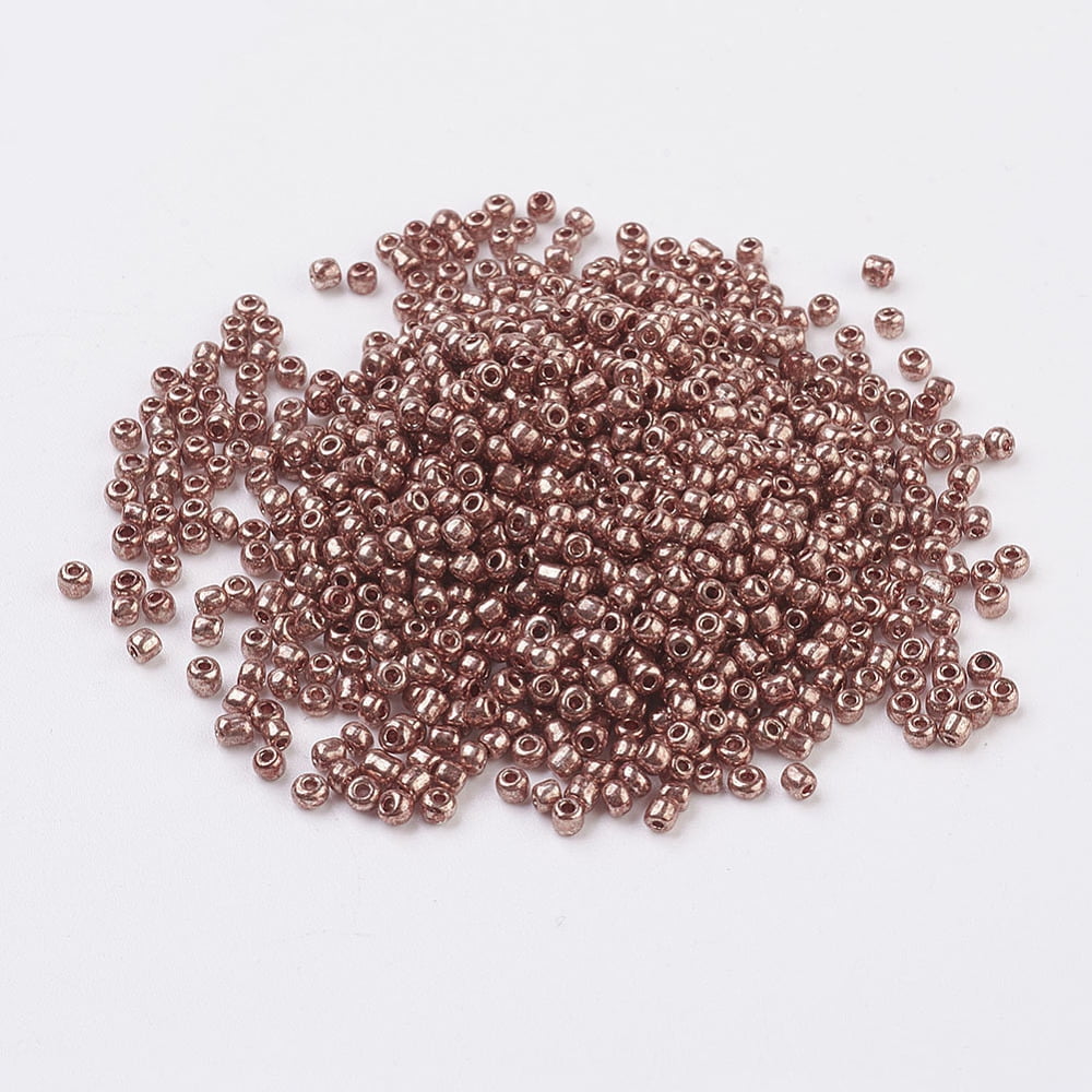 Glass Seed Beads Dyed colors Round Crimson Size: 2mm in diameter hole ...