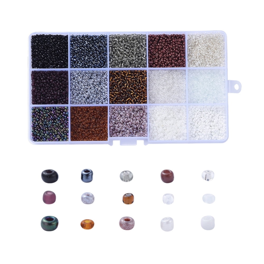 Glass Seed Beads Silver Lined & Transparent & Trans. Colours Lustered ...