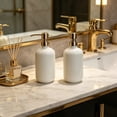 Glass Shampoo Dispenser Bottles with Stainless Steel Pump, Coffee Black ...
