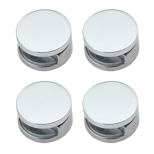 Glass Shelf Bracket 4 Pcs Floating Clamps Mirror Mount Mirrors Metal ...