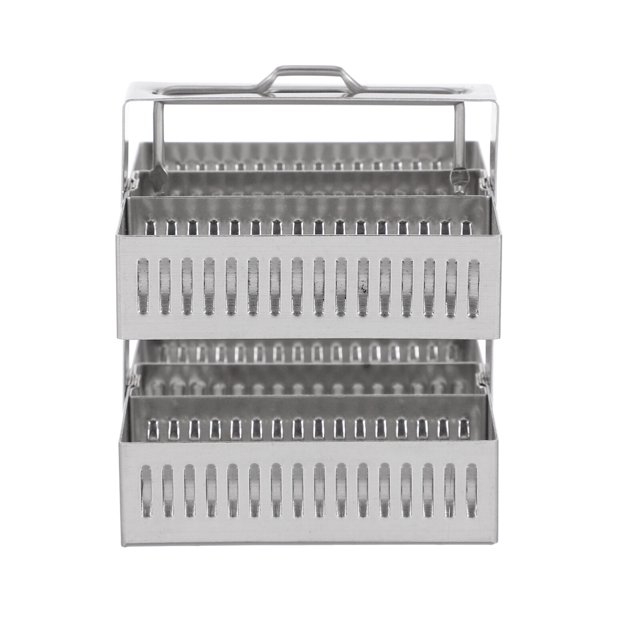 Glass Slides Rack Stainless Staining Rack 30 Positions Microscope ...