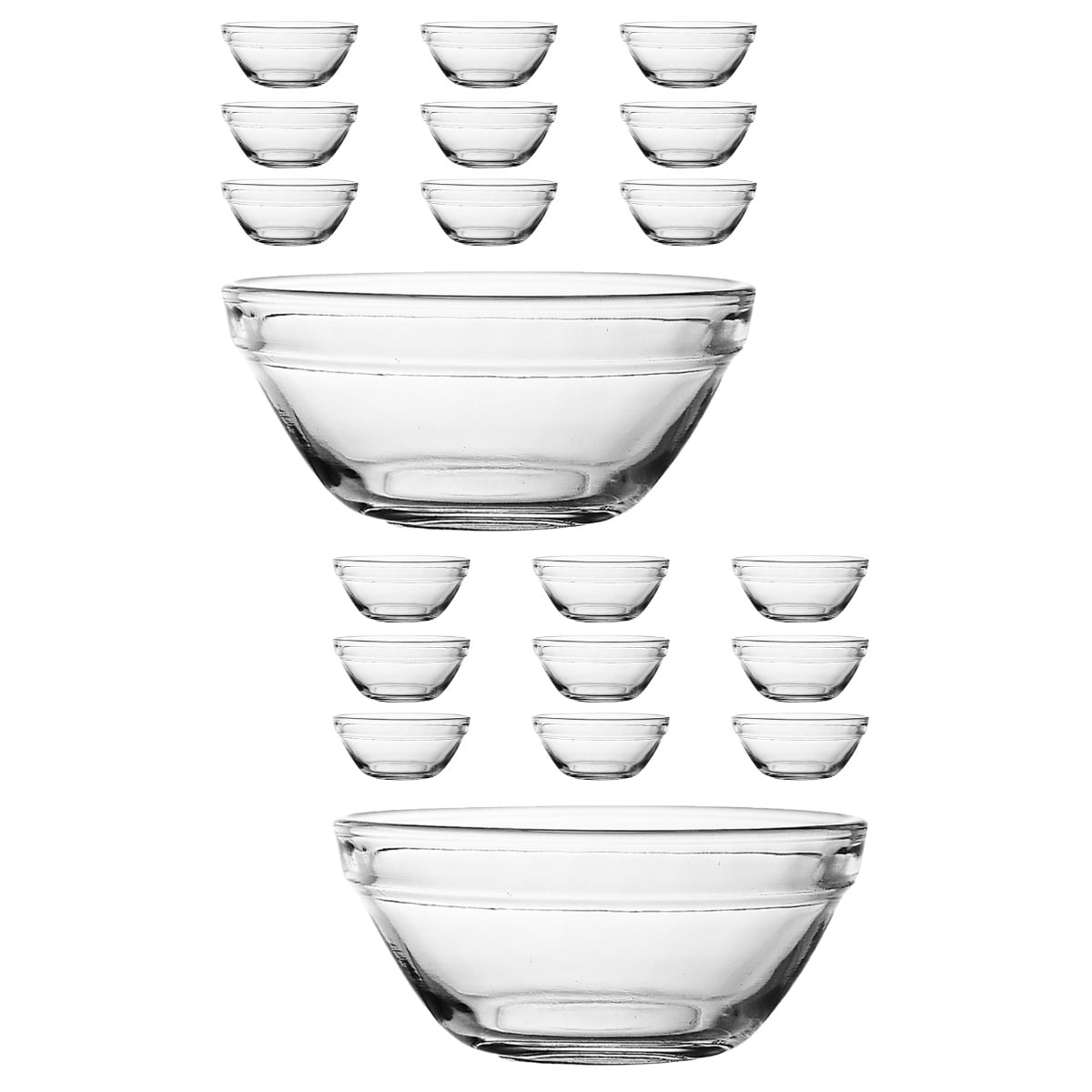 Glass Snack Bowl Serving Salad Dipping Sauce Cups Dessert Decorate ...