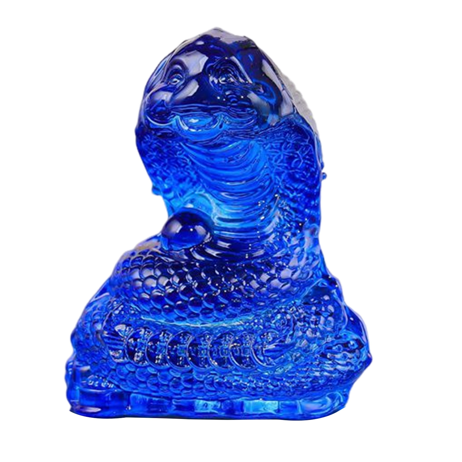 Glass Snake Ornament Stained Glass Snake Figurine Collectible Chinese ...