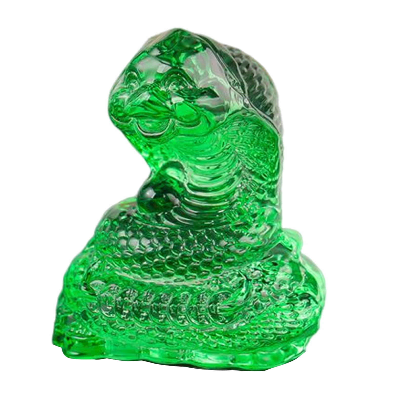 Glass Snake Ornament Stained Glass Snake Figurine Collectible Chinese ...