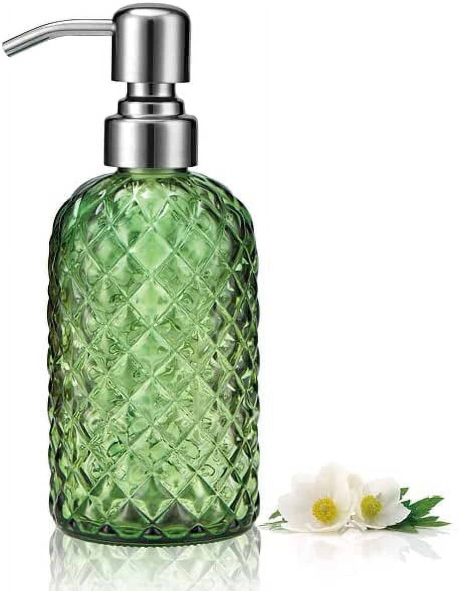Glass Soap Dispenser, 304 Rust Proof Glass Soap Dispenser, Glass Bottle ...