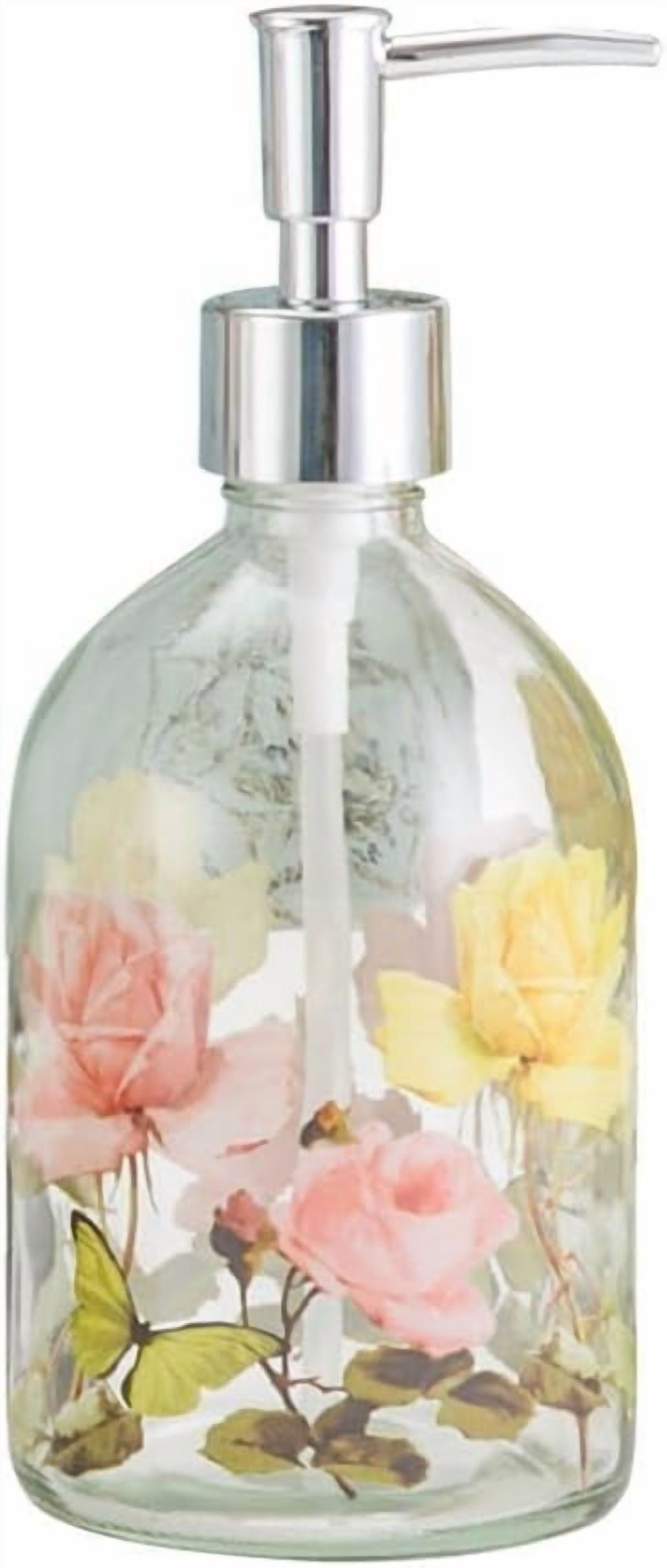 Glass Soap Dispenser Bottle with Pump,Refillable Liquid Hand Dispenser ...