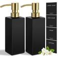 Glass Soap Dispenser with Stainless Steel Pump, Clear Refillable Hand ...