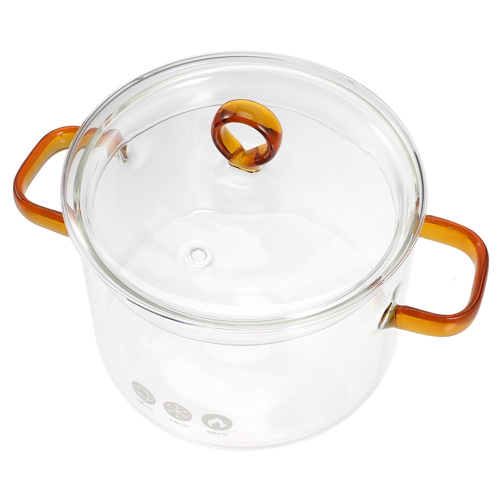 Glass Soup Stockpot Heat Resistant Glass Noodle Pot Glass Stew Pot Home ...