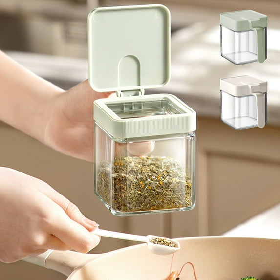 Glass Spice Jars Kitchen Organizer with Airtight Seals and Clear Labels ...