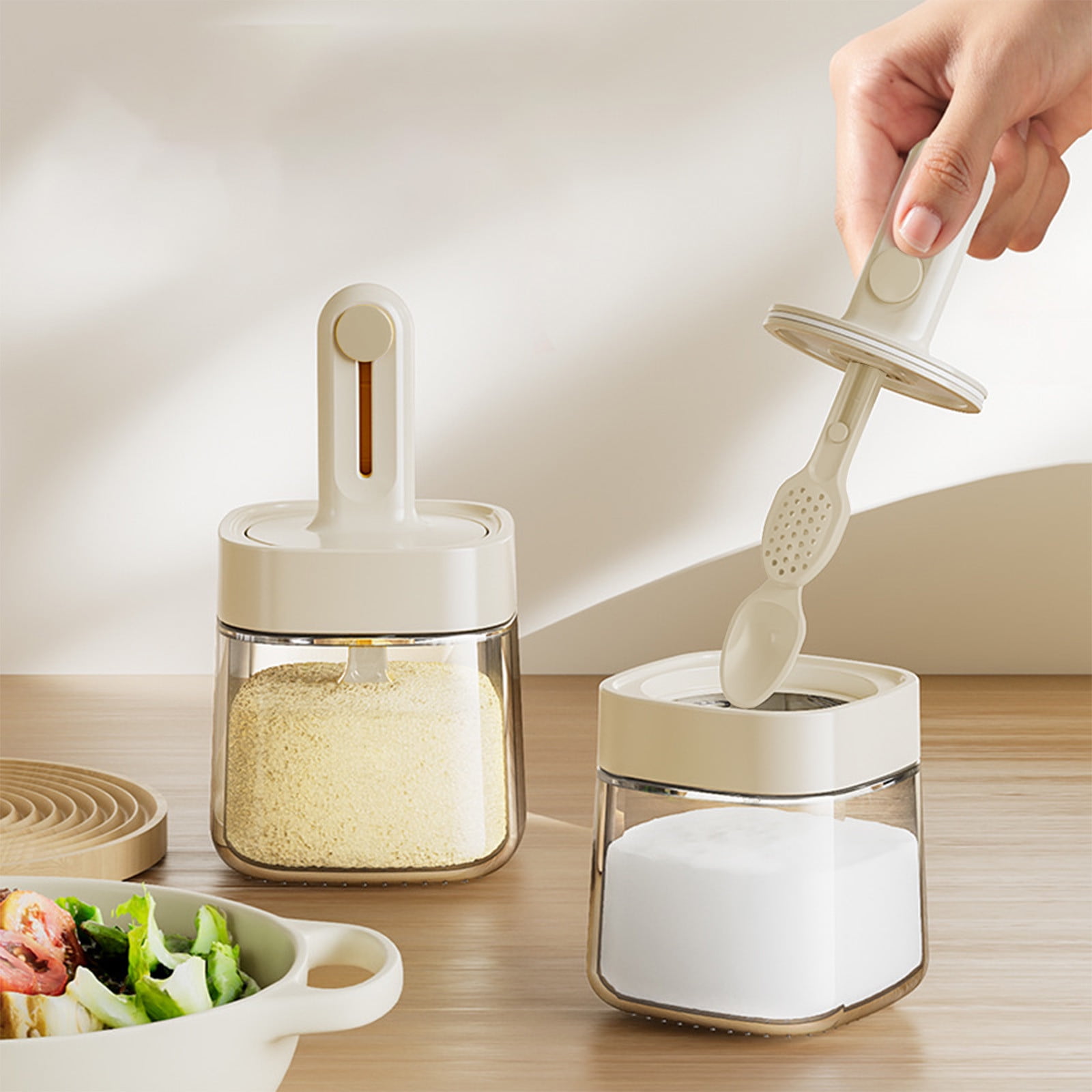 Glass Spice Jars, Kitchen Organizer, Minimalist Design, Keep Spices ...