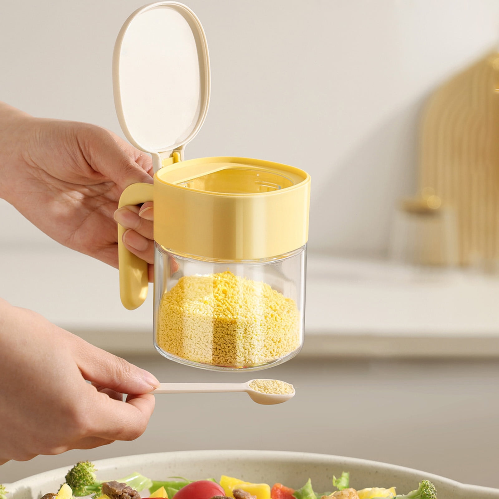 Glass Spice Jars Set 360ml | Kitchen Organizer Storage Containers ...