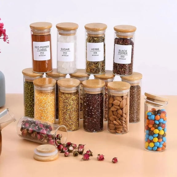 Bamboo Herb And Spice Jars