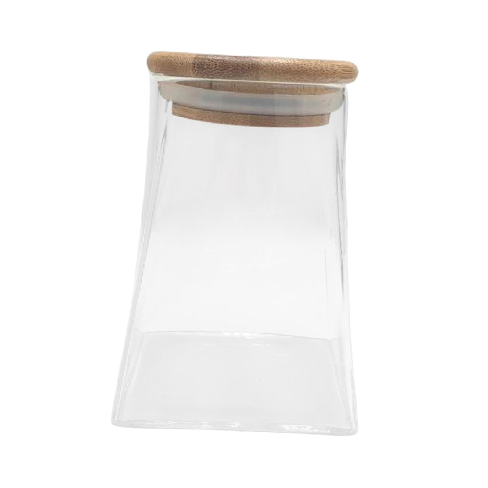 Jars with Lid Transparent Glass Food Storage Jar for Bean Coffee 550ml ...