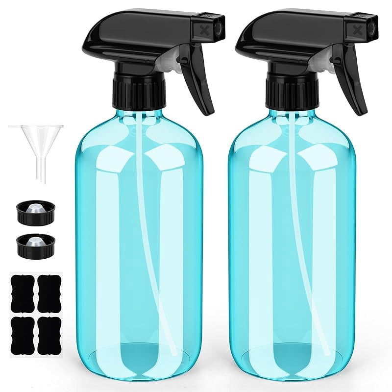 Glass Spray Bottle, Amber Glass Spray Bottle Set & Accessories for Non ...