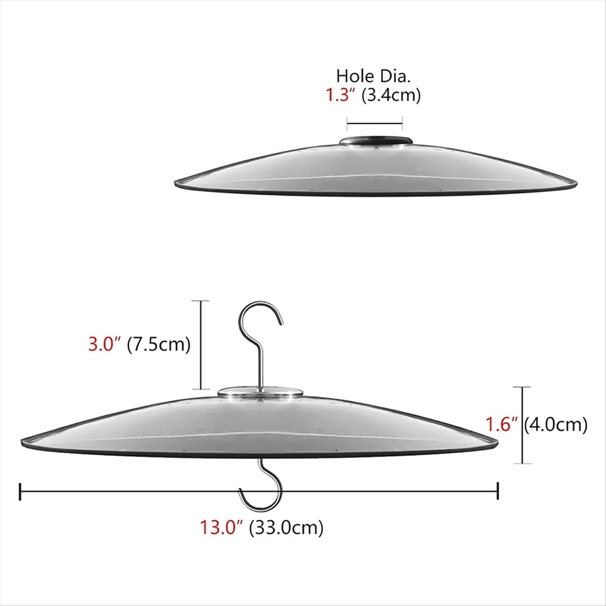 Glass Squirrel Baffle for Bird Feeders Pole - Shepherd Hooks/Post ...