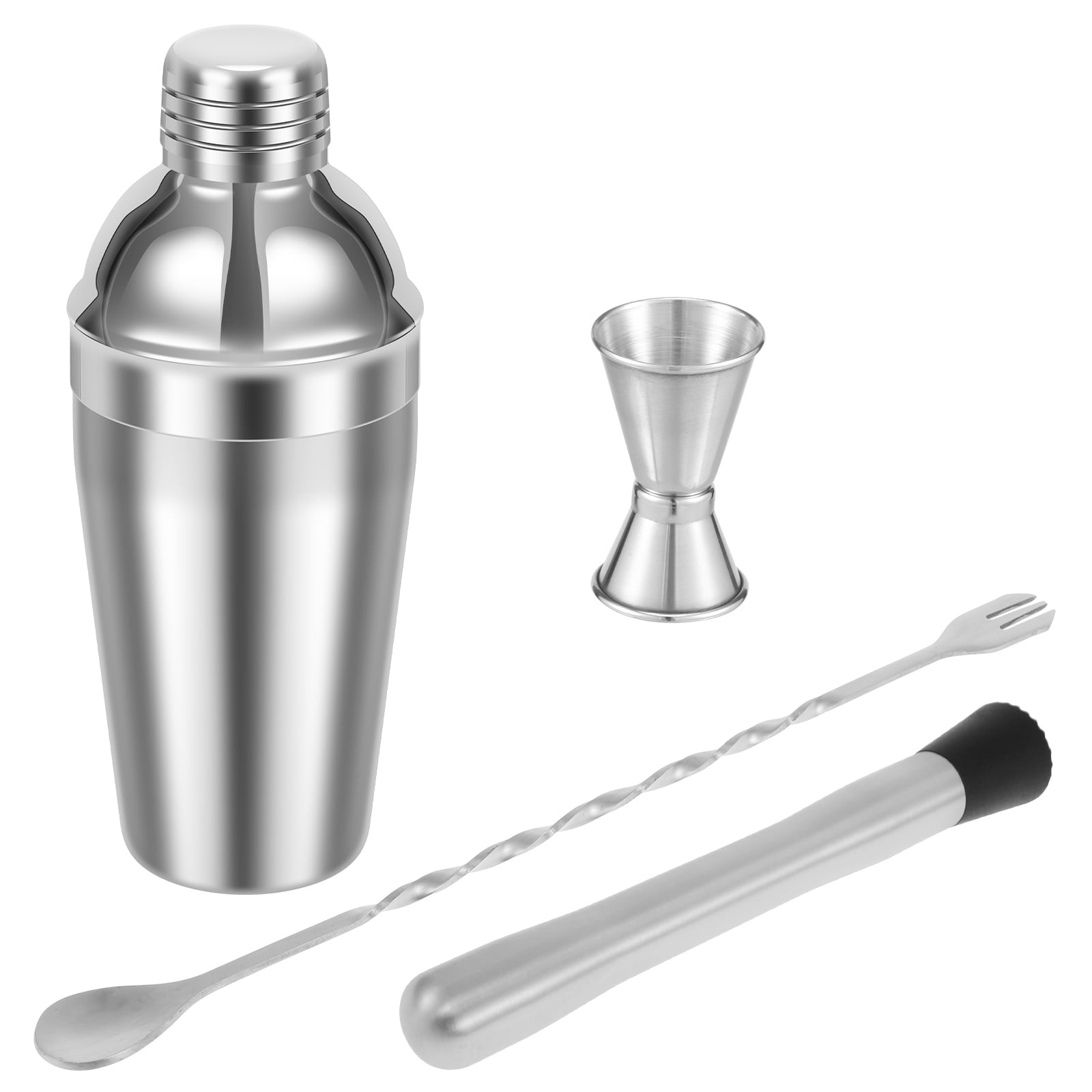 Glass or Stainless Steel Cocktail Shaker Kit with Leak Proof Seal ...