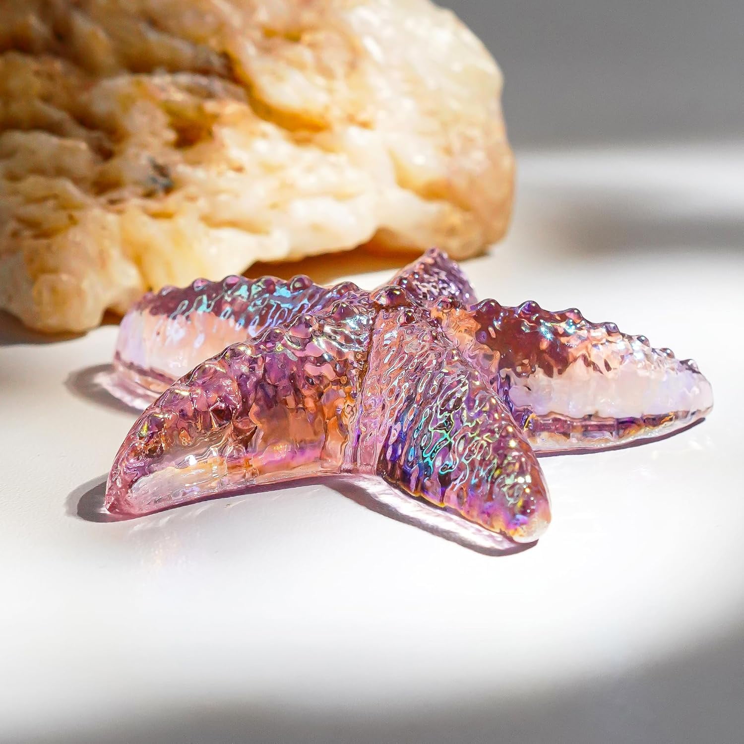 Glass Starfish Figurine Handmade Blown Glass Starfish Figurine Crystal ...