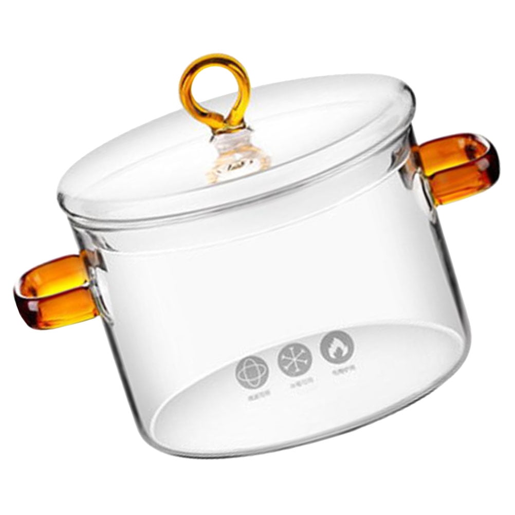 Raindrops Cooking Pots Clear Design Glass 1Pack for Household Cookware ...