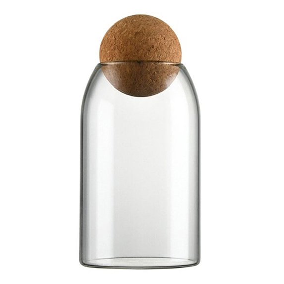 Glass Storage Container with Ball Cork, Cute Decorative Organizer ...