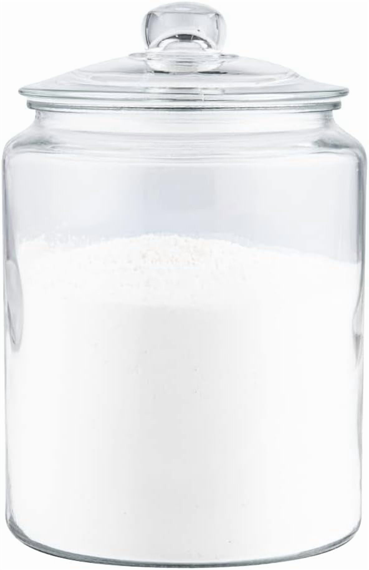 Glass Storage Containers - 1 Count 6 Liter Airtight Kitchen Canisters ...