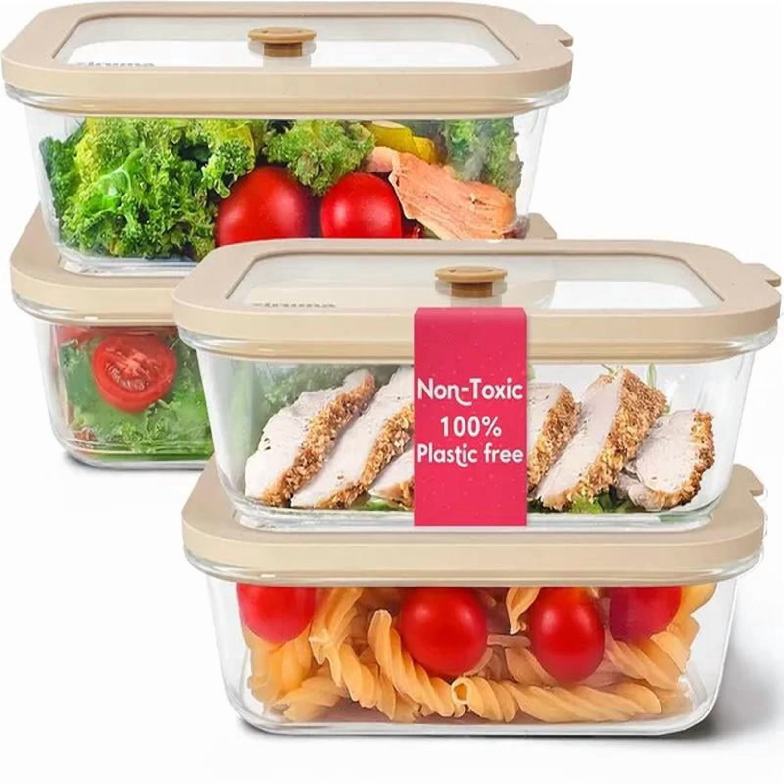 Glass Storage Containers with Lids – Plastic Free Meal Prep Containers ...