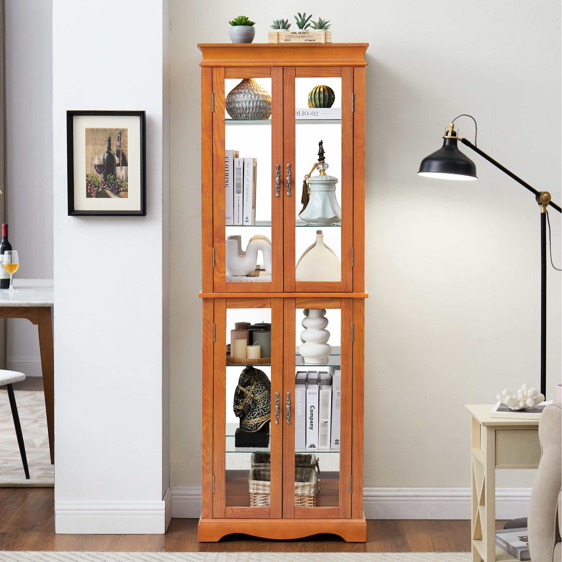 Glass Storage & Display Cabinet | Lighted Interior for Mesmerizing ...