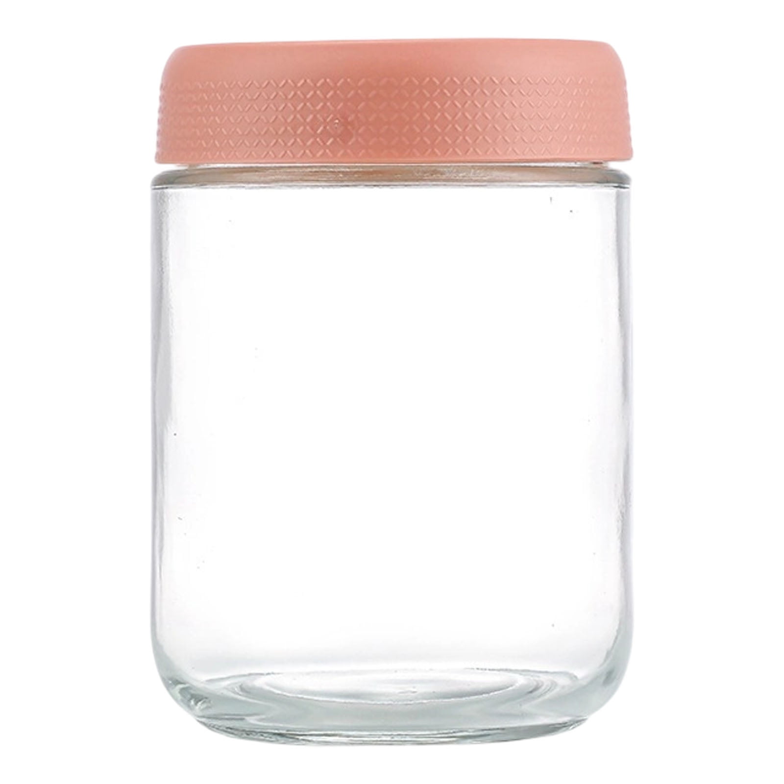 Glass Storage Jar,1Pack 480ml Food Container with Lids,Glass jars with Airtight Lids, Glass Food ...