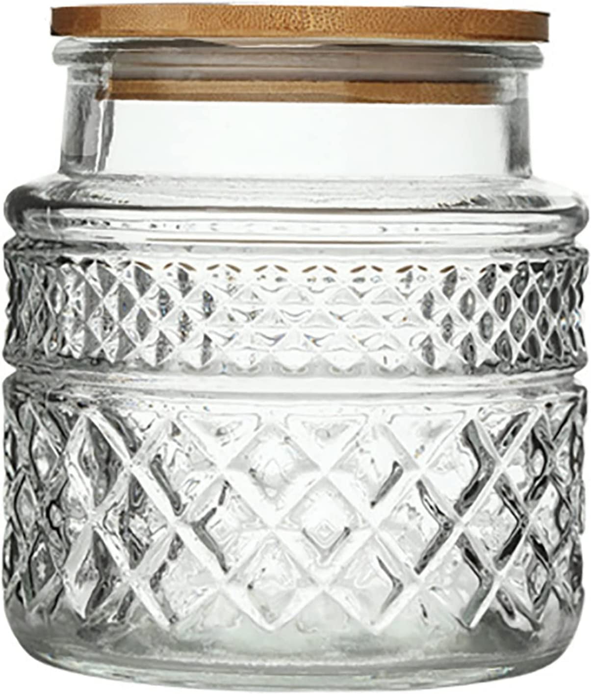 Glass Storage Jar, 38 FL OZ, Food Canisters with Bamboo Lid, Kitchen Containers Decorative ...