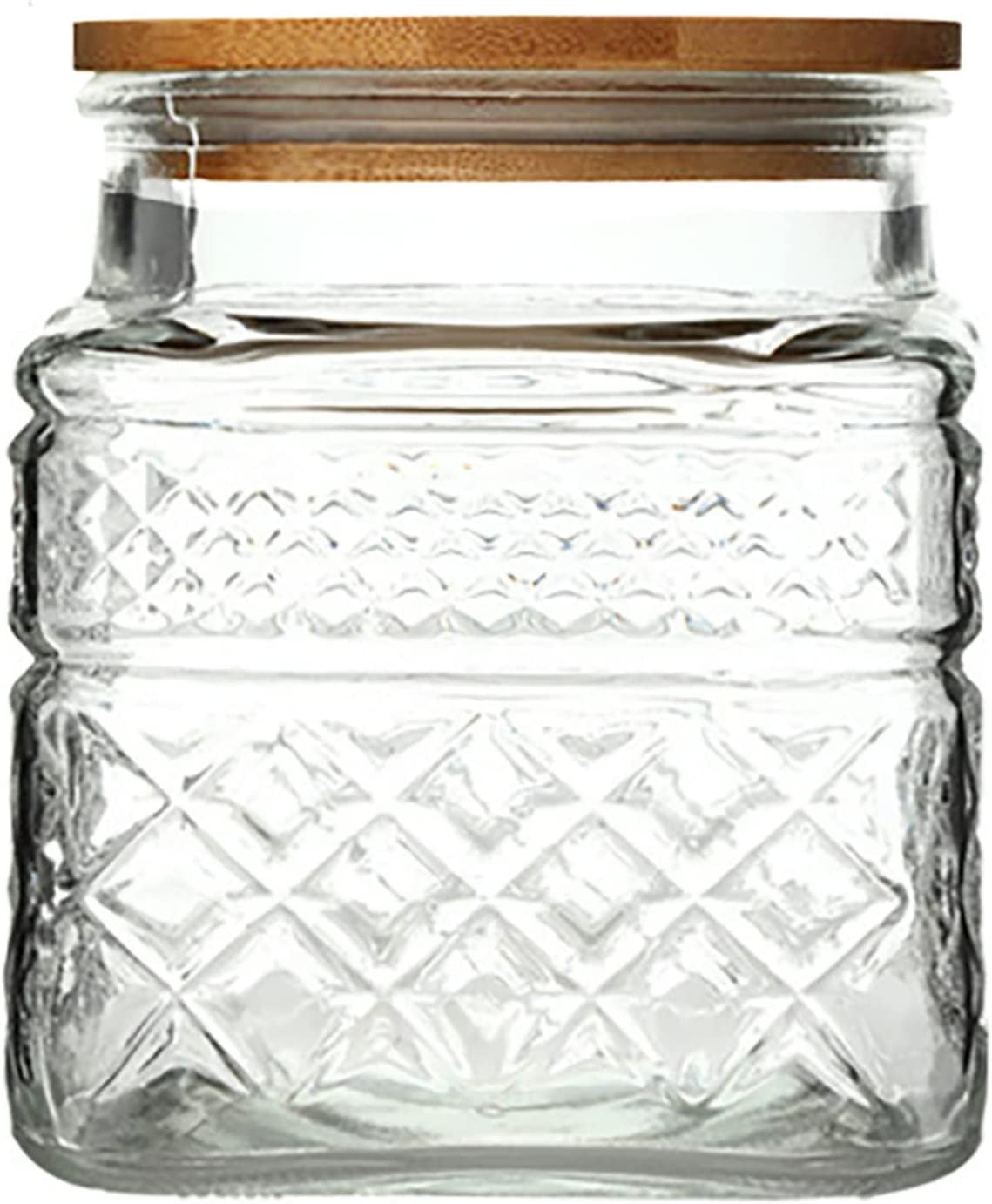 Glass Storage Jar, 38 FL OZ Glass Food Storage Canisters with Bamboo Lid, Kitchen Containers ...