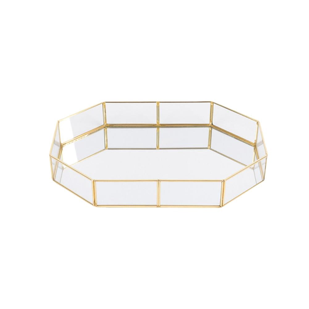 Glass Storage Tray Jewelry Necklace Dessert Plate Organizer De Wedding ...