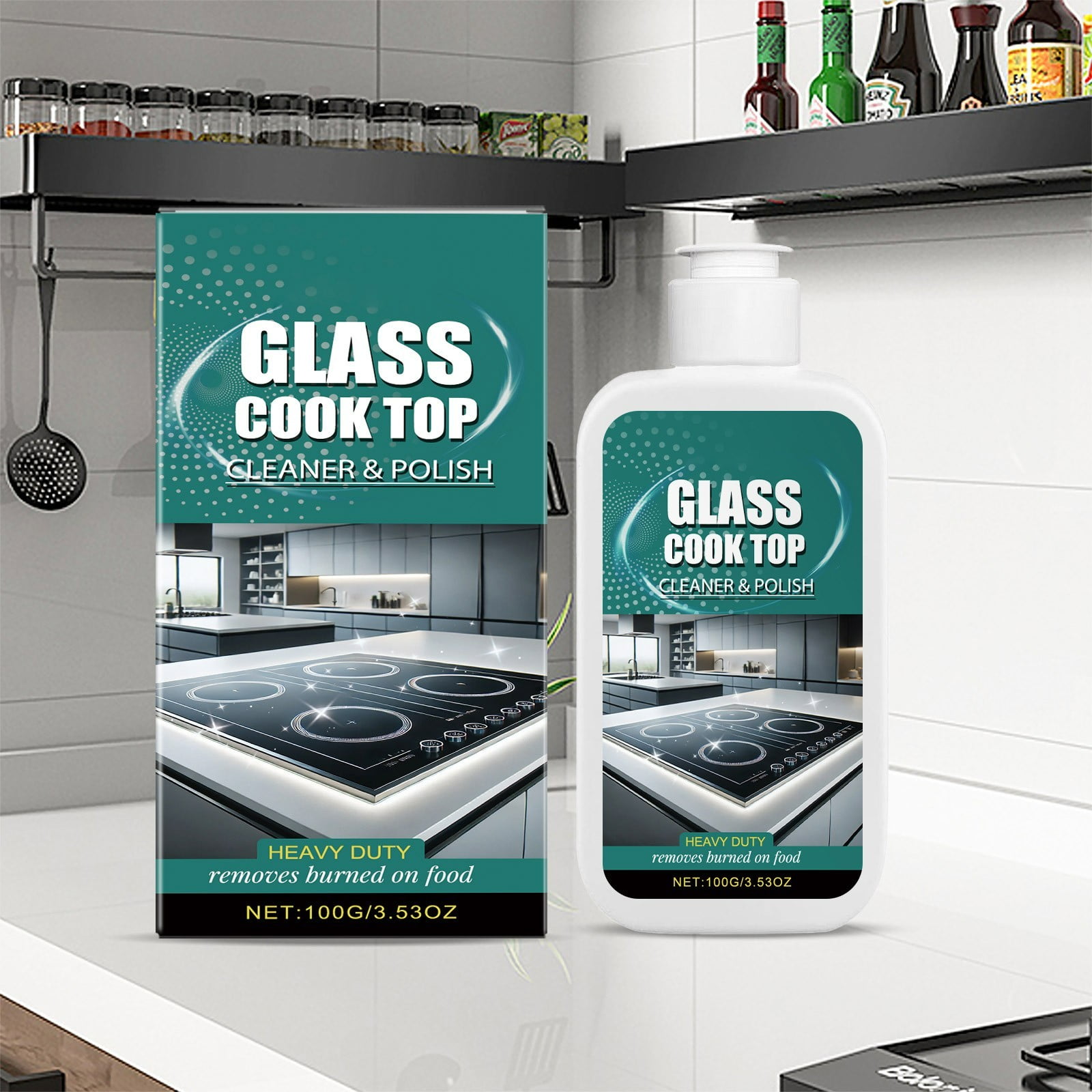 Glass Stove Cleaner & Polish - 100ml | Ceramic Cooktop Cleaning Agent ...