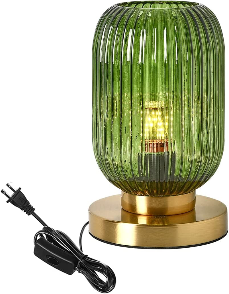 Glass Table Lamps Mid Century Modern Globe Table lamp Gold Desk lamp ...