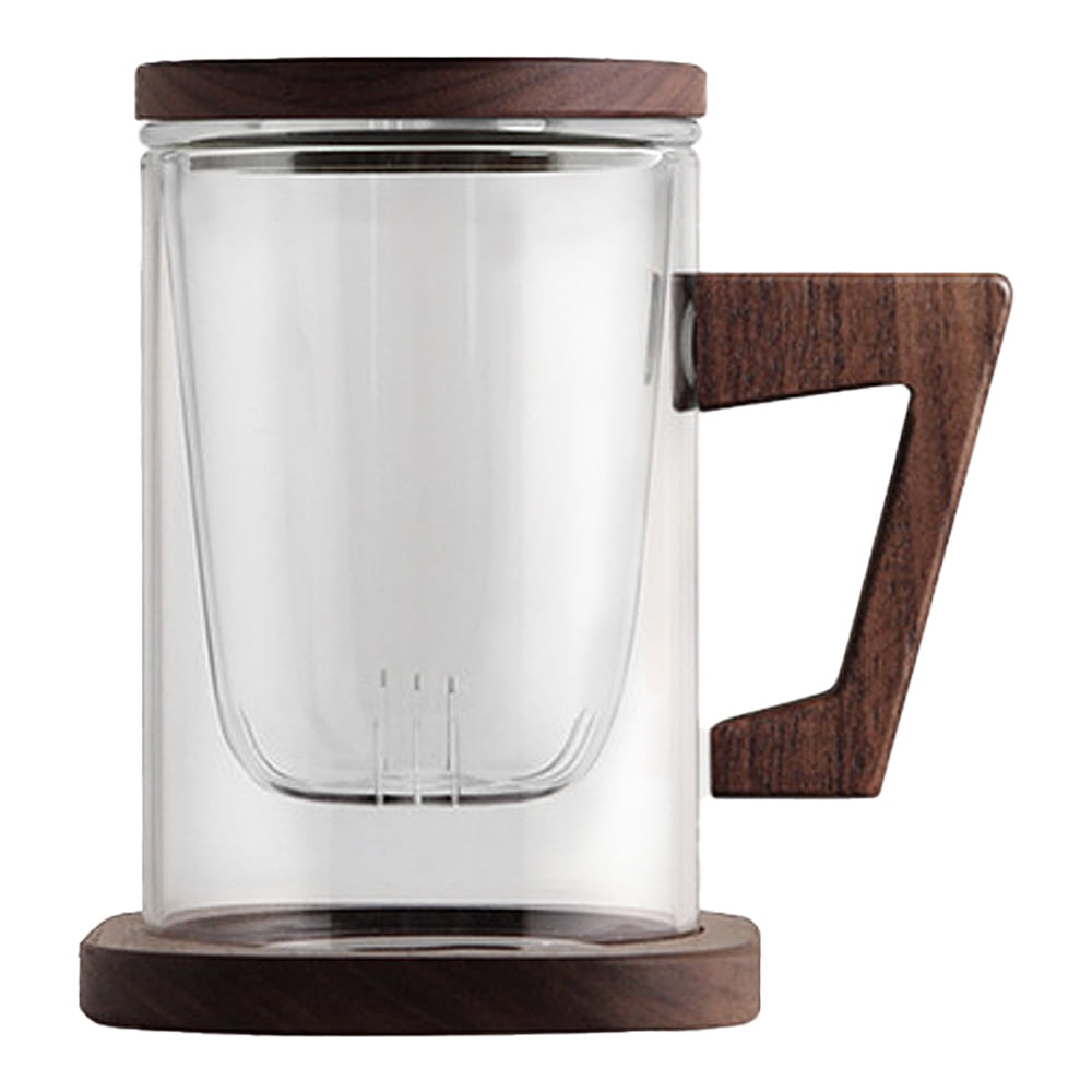 Glass Tea Infuser Cups with Strainer and Lid, Heat Resistance ...