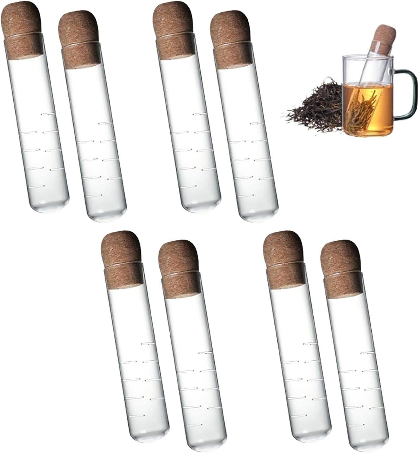 Glass Tea Infusers for Loose Tea, Loose Leaf Tea Steeper Strainers for ...