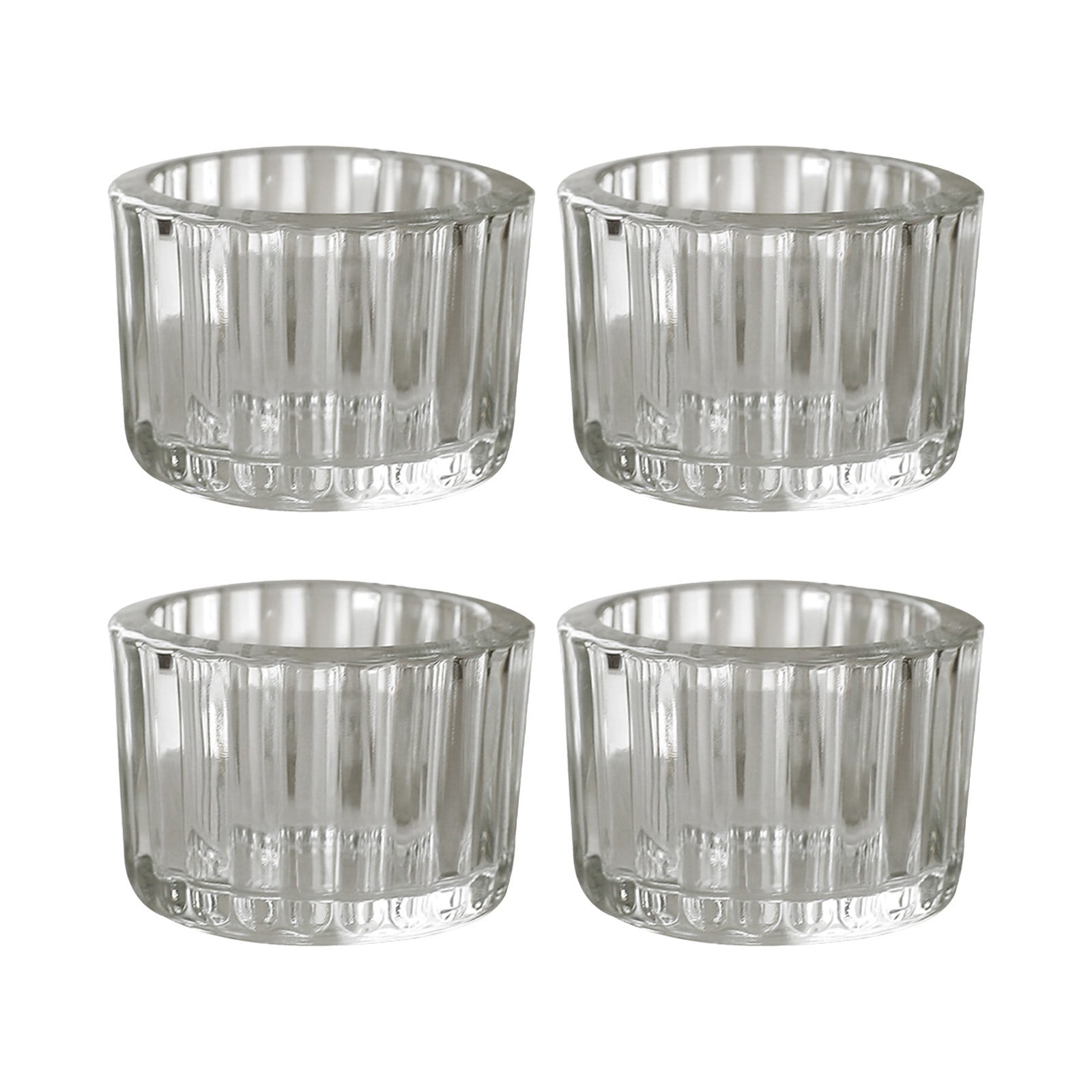 Glass Tea Light Candle Holder with Light and Shadow Effect, Thickened ...